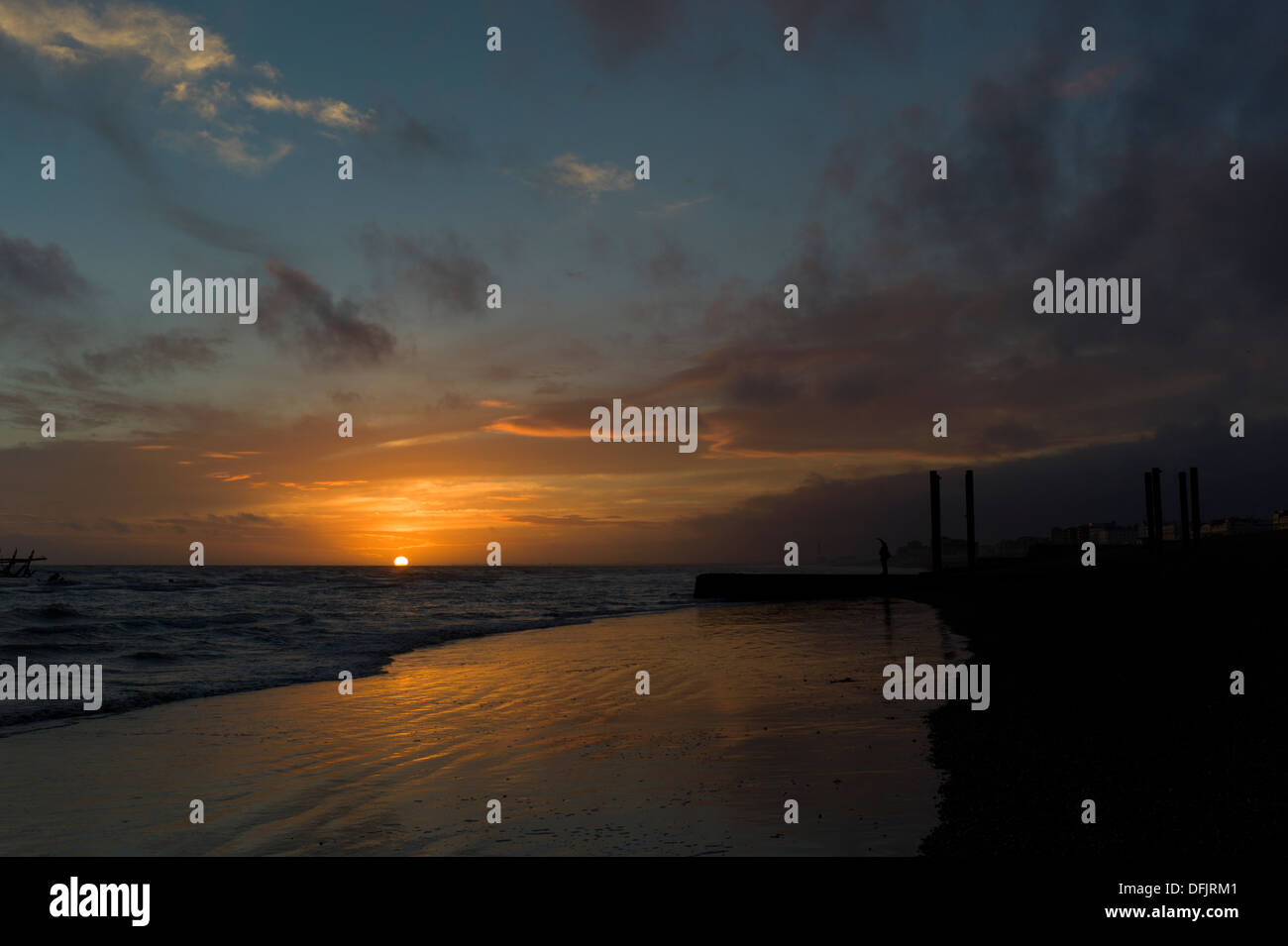 Sunset, West Pier, Brighton, UK Stock Photo - Alamy