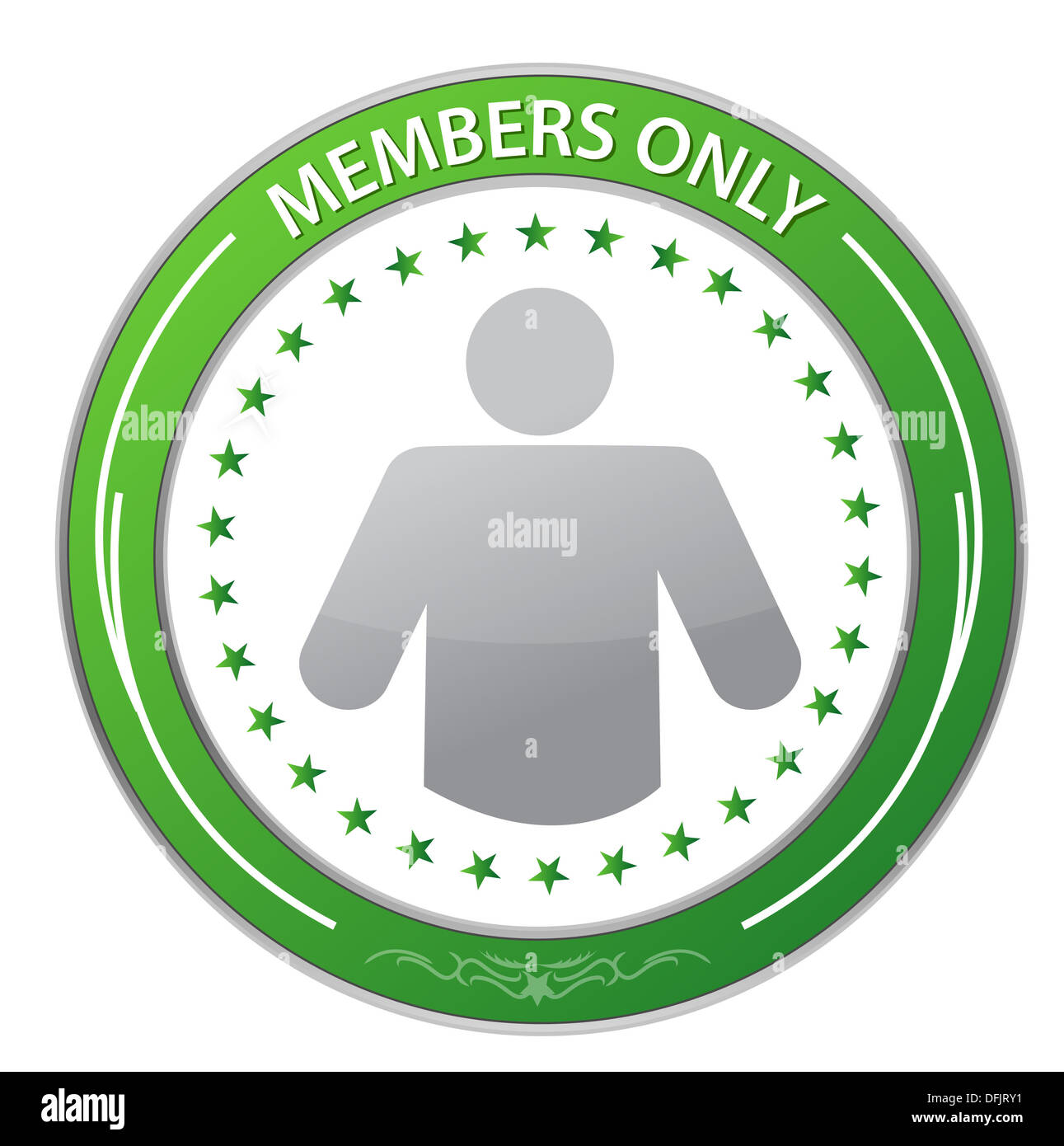 Members Only Circle Stamp illustration design over white Stock Photo ...