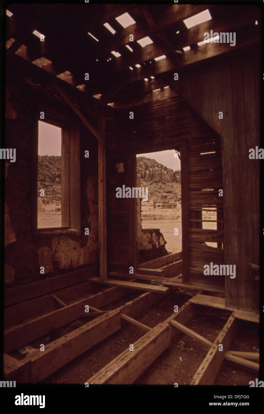 The interior of a barracks building at Fort Davis, one of the best ...