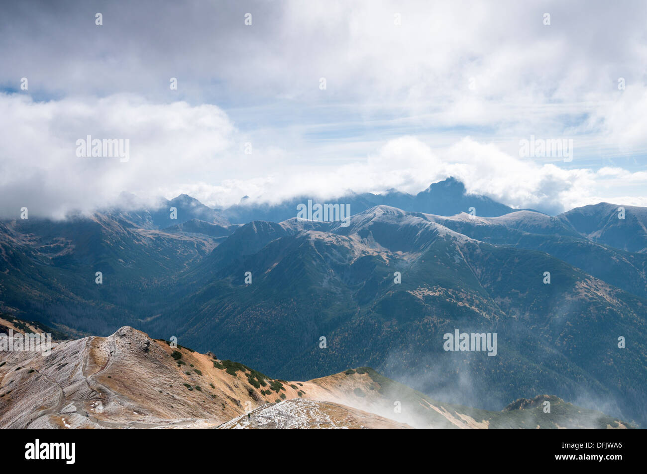 View towards High Tatra from Kopa Kondracka summit Stock Photo - Alamy