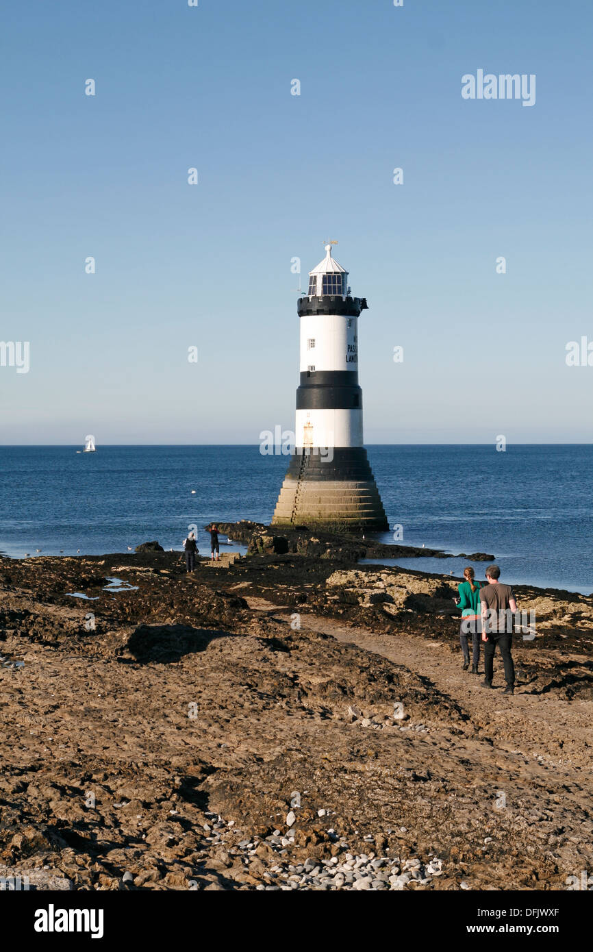 Lighthouse Black Point Isle of Anglesey Wales UK Stock Photo - Alamy