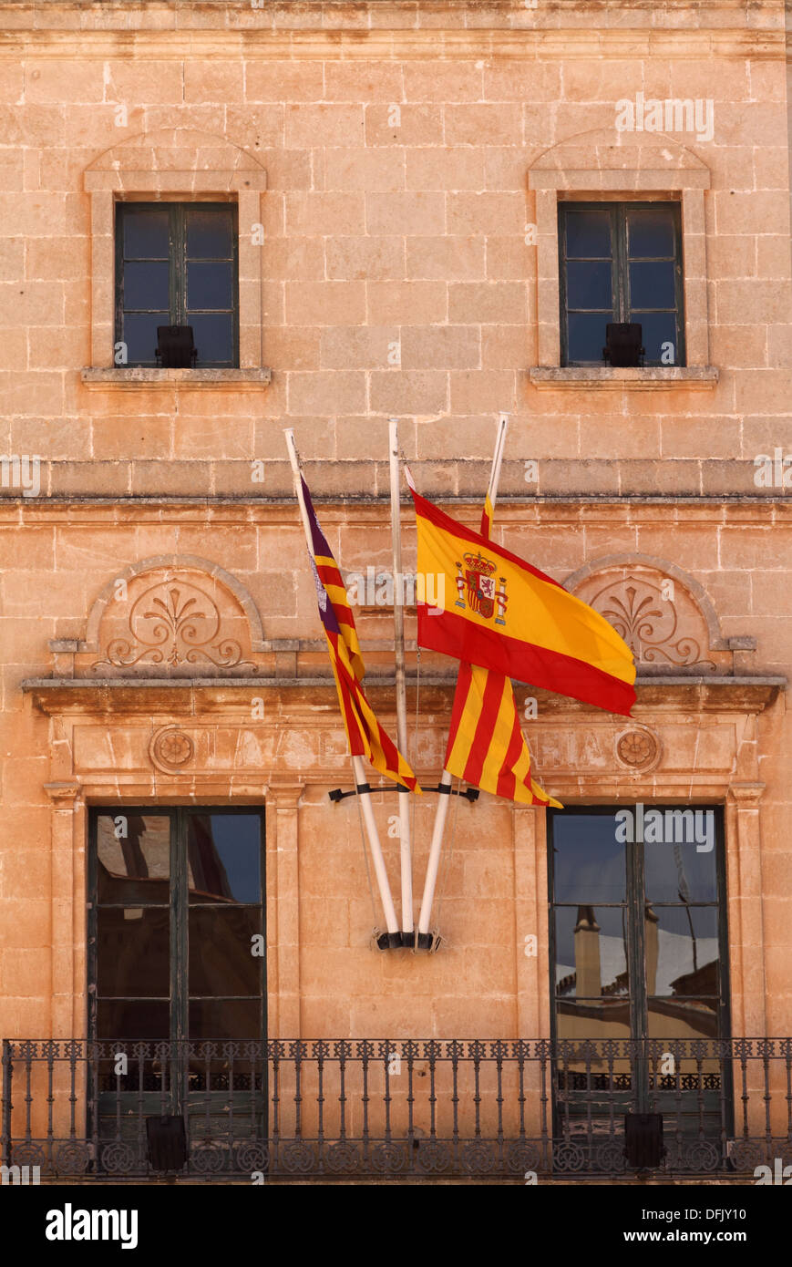 The flags of Menorca Stock Photo - Alamy