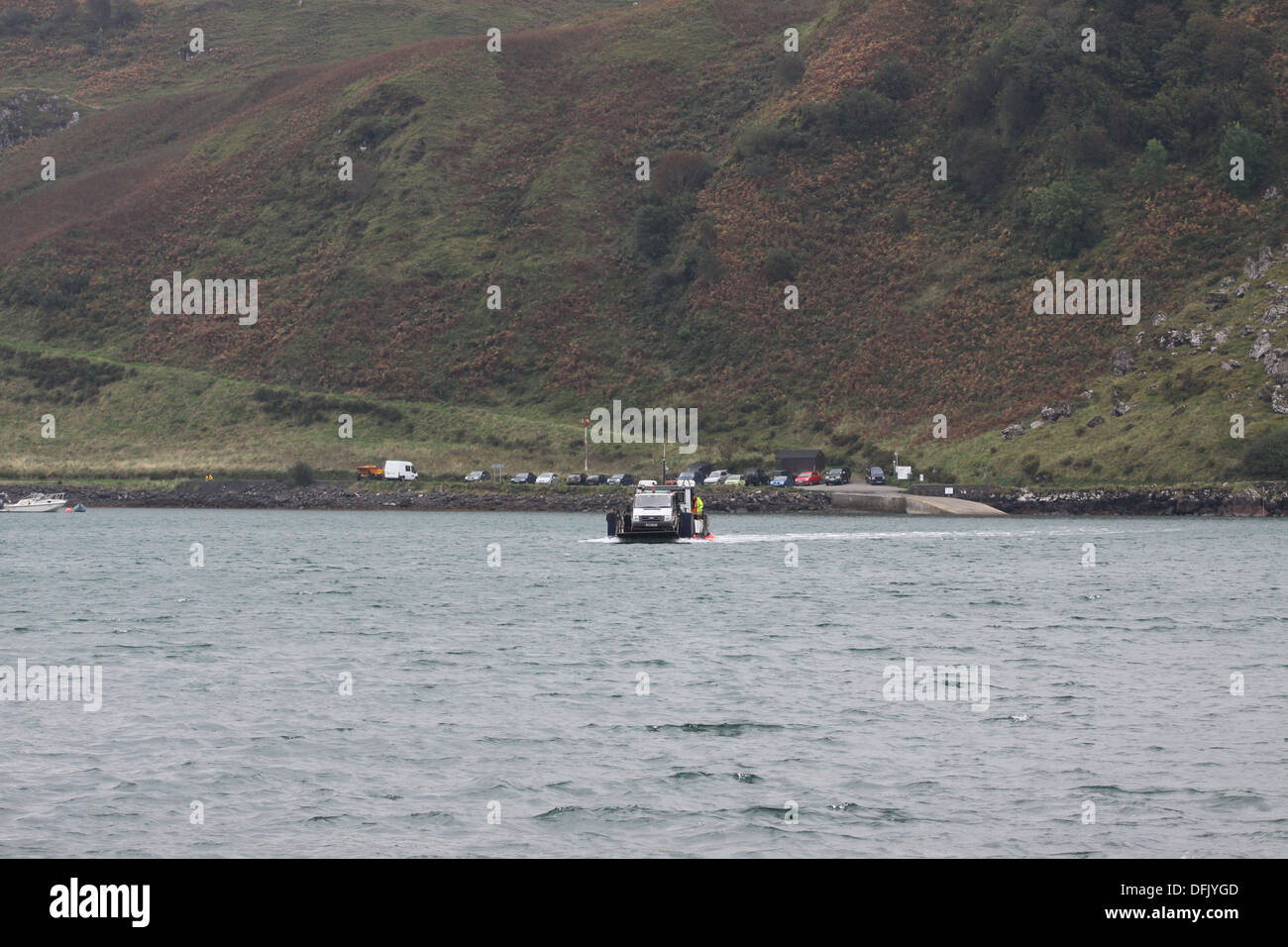 Gylen Lady the Kerrera ferry leaving for Isle of Kerrera Scotland ...