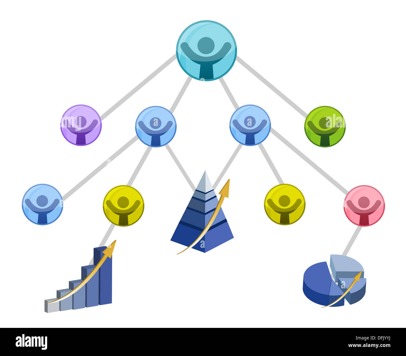 Networking business graph isolated over a white background Stock Photo ...