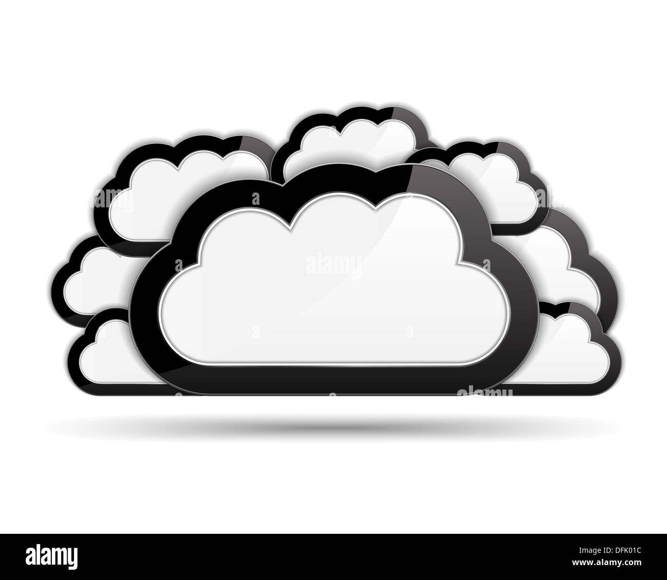 Abstract cloud icons Stock Photo - Alamy