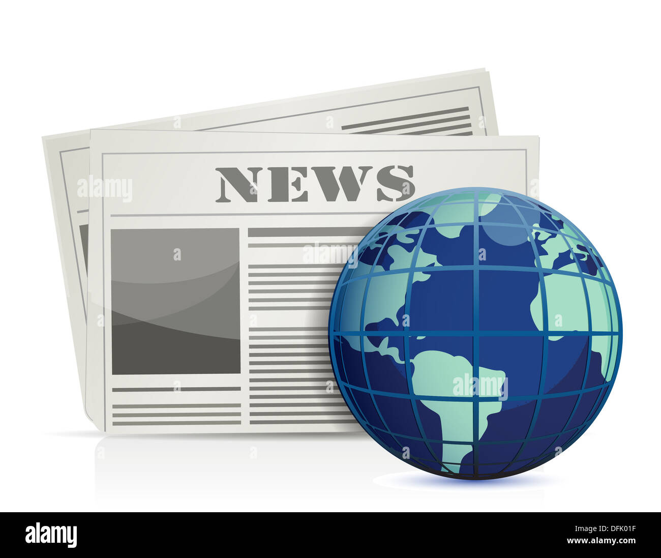 international news illustration design over white Stock Photo - Alamy