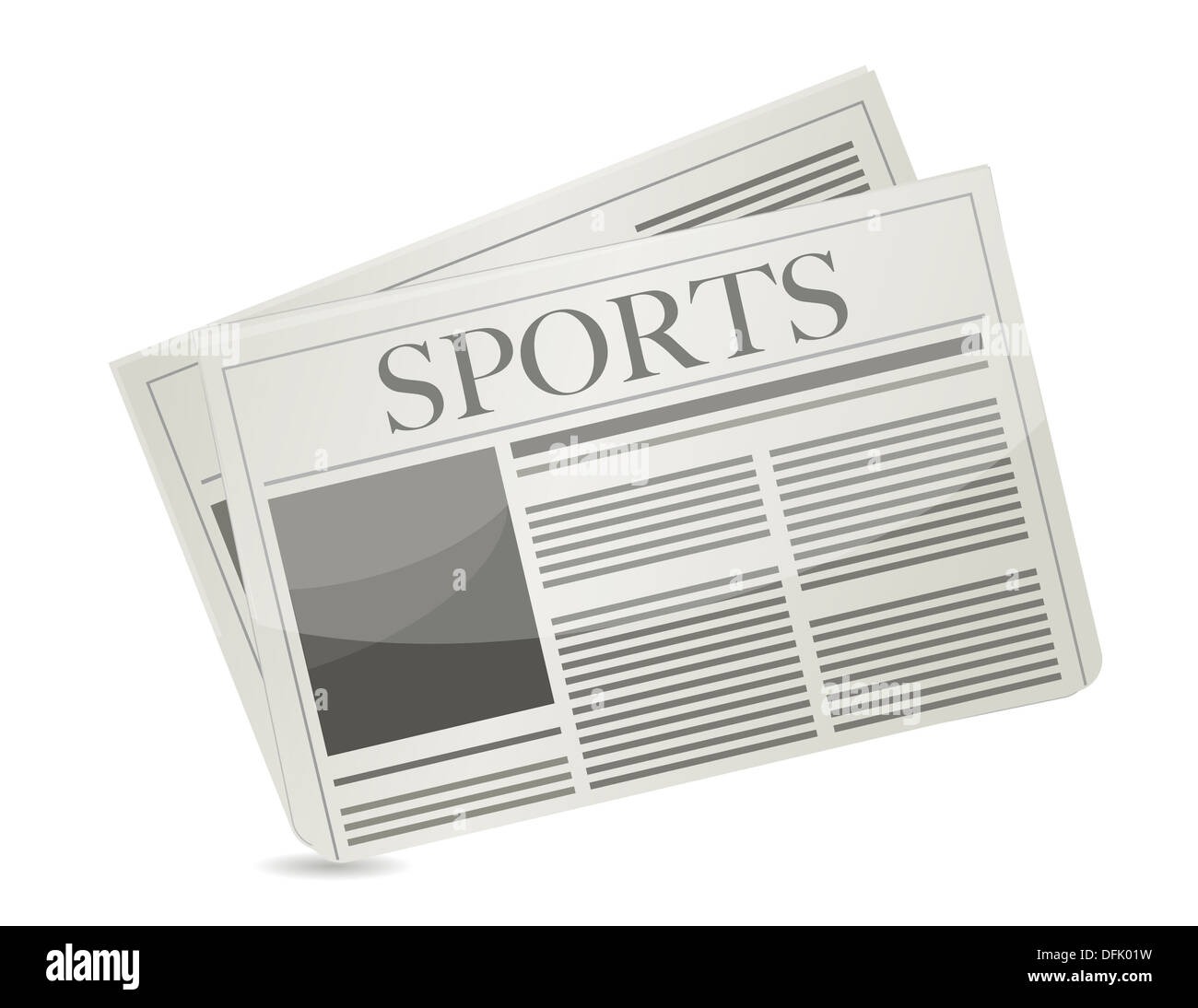Sports newspaper illustration design over a white background Stock ...