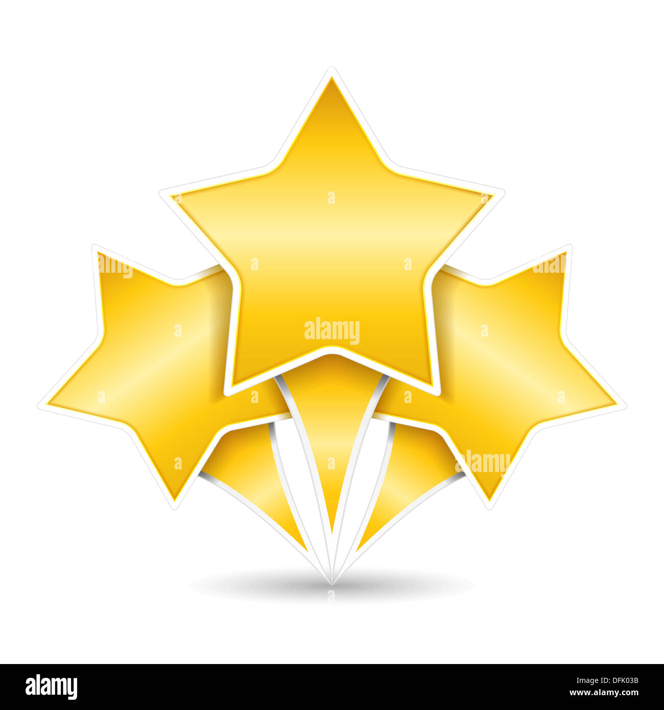Three star rank background Cut Out Stock Images & Pictures - Alamy