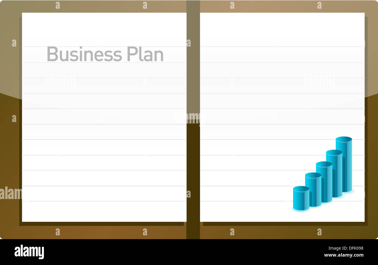 Business plan with graph and blank pages Stock Photo - Alamy