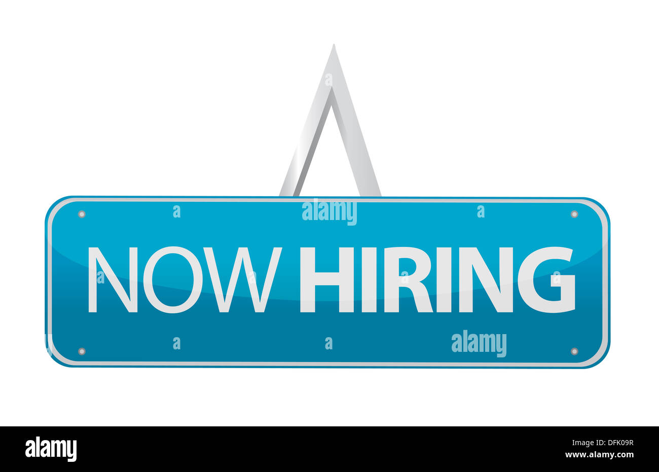 now hiring sign illustration design Stock Photo - Alamy