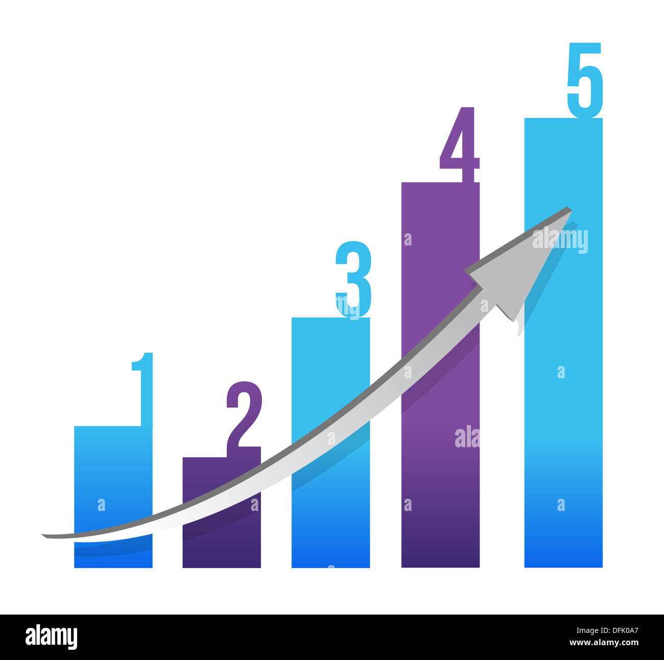 Graph illustration design over a white background Stock Photo - Alamy