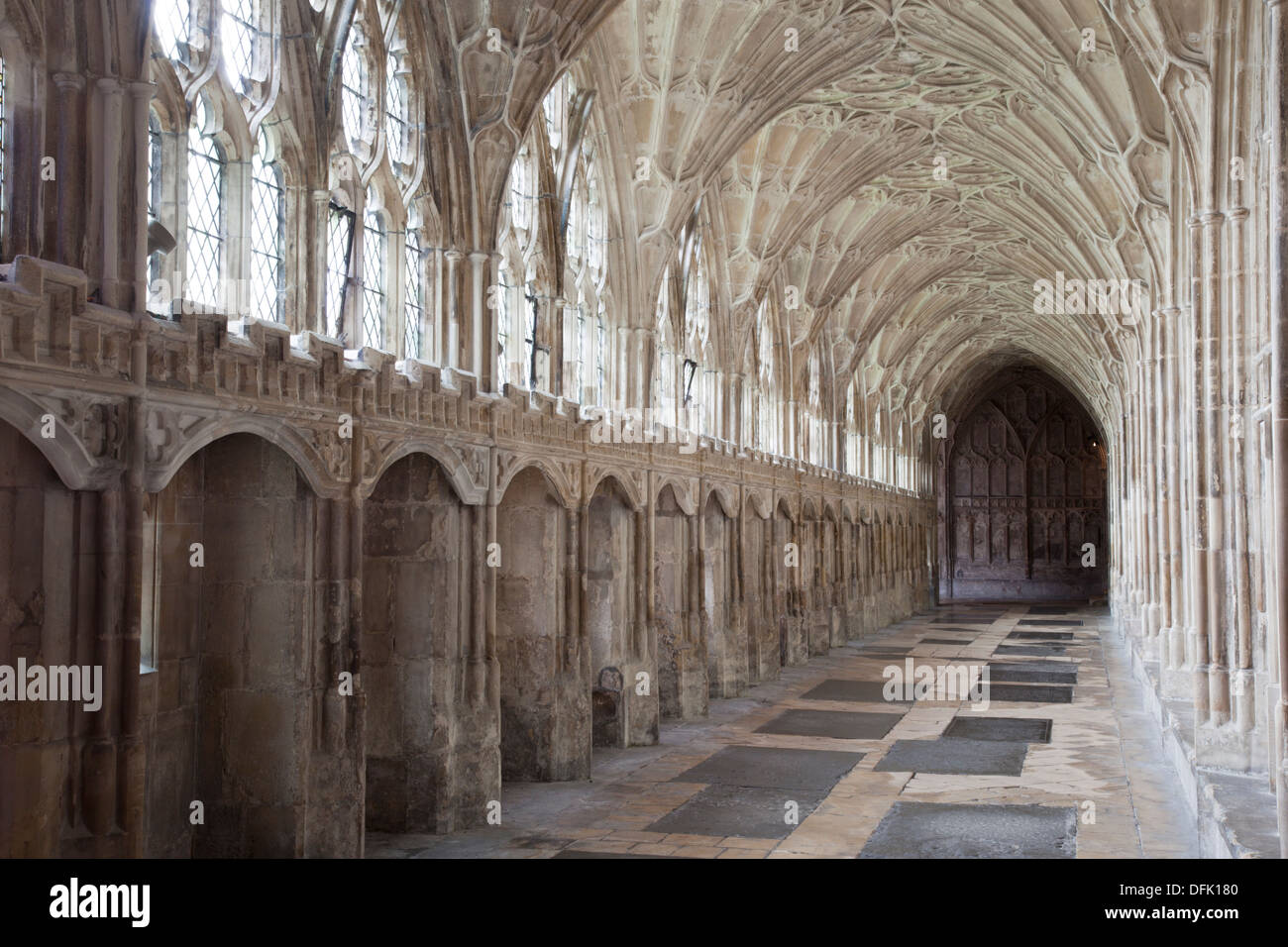 The Cloisters, Gloucester Cathedral, Gloucester, England, UK Stock ...