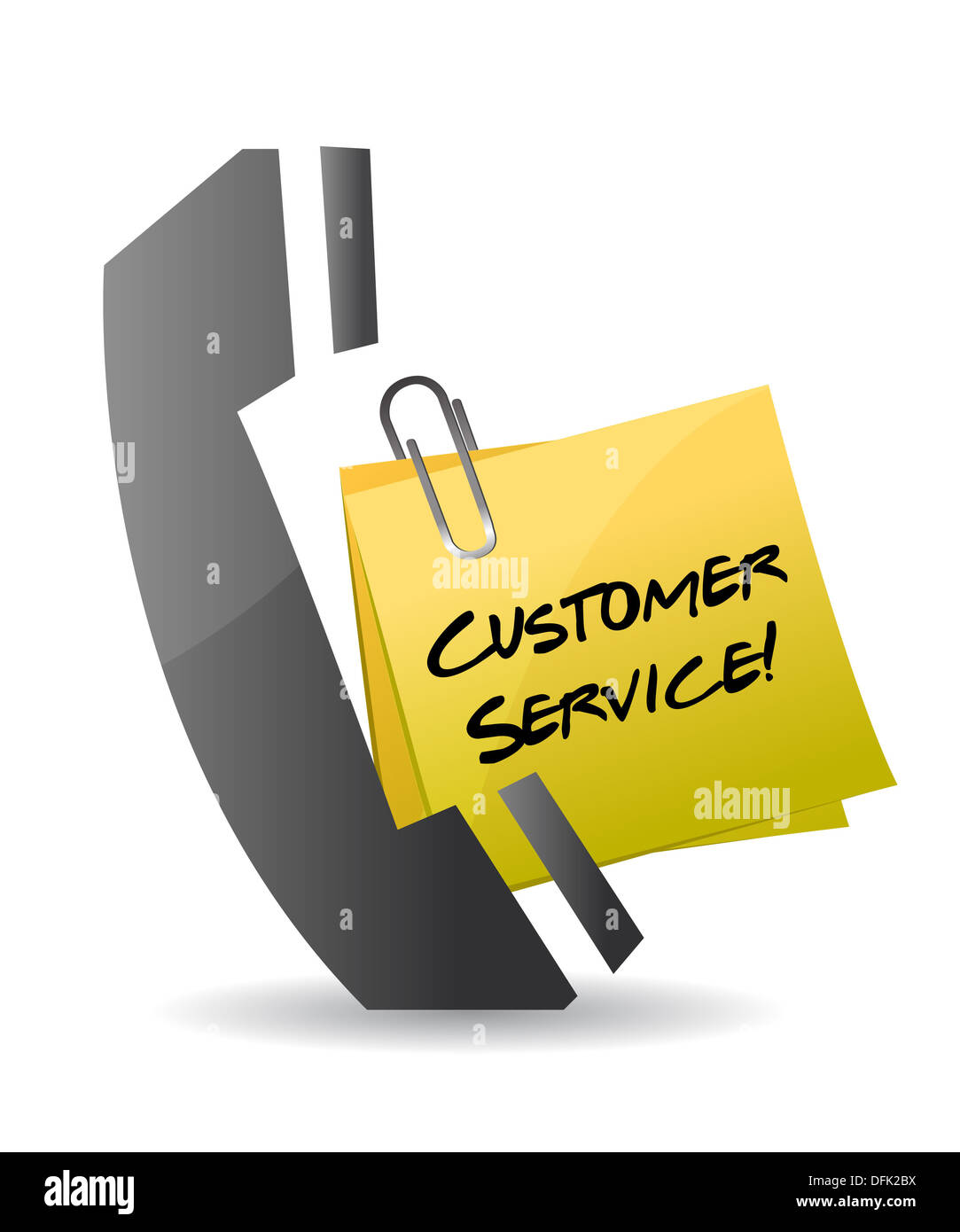 customer service phone concept illustration design on white Stock Photo ...