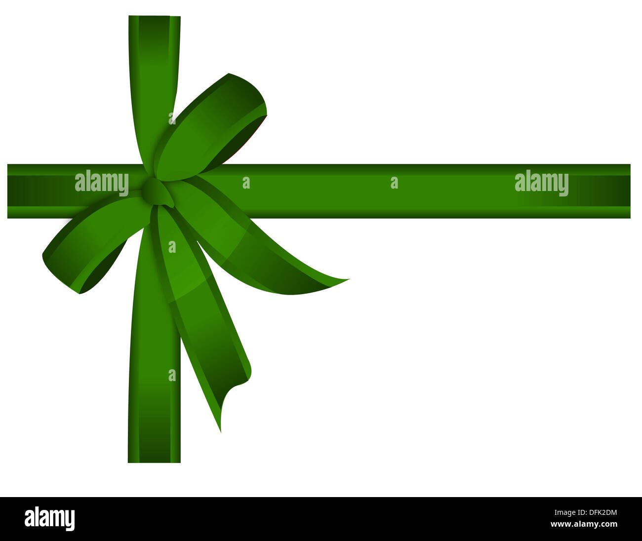 Green cross ribbon and bow. Vector file available Stock Photo - Alamy