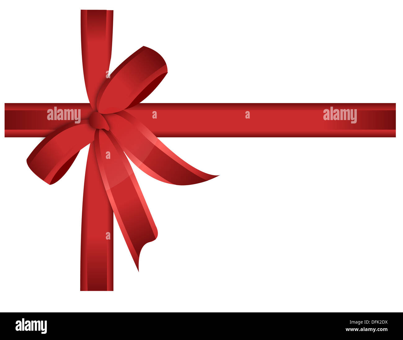 Red cross ribbon and bow. Vector file available Stock Photo - Alamy