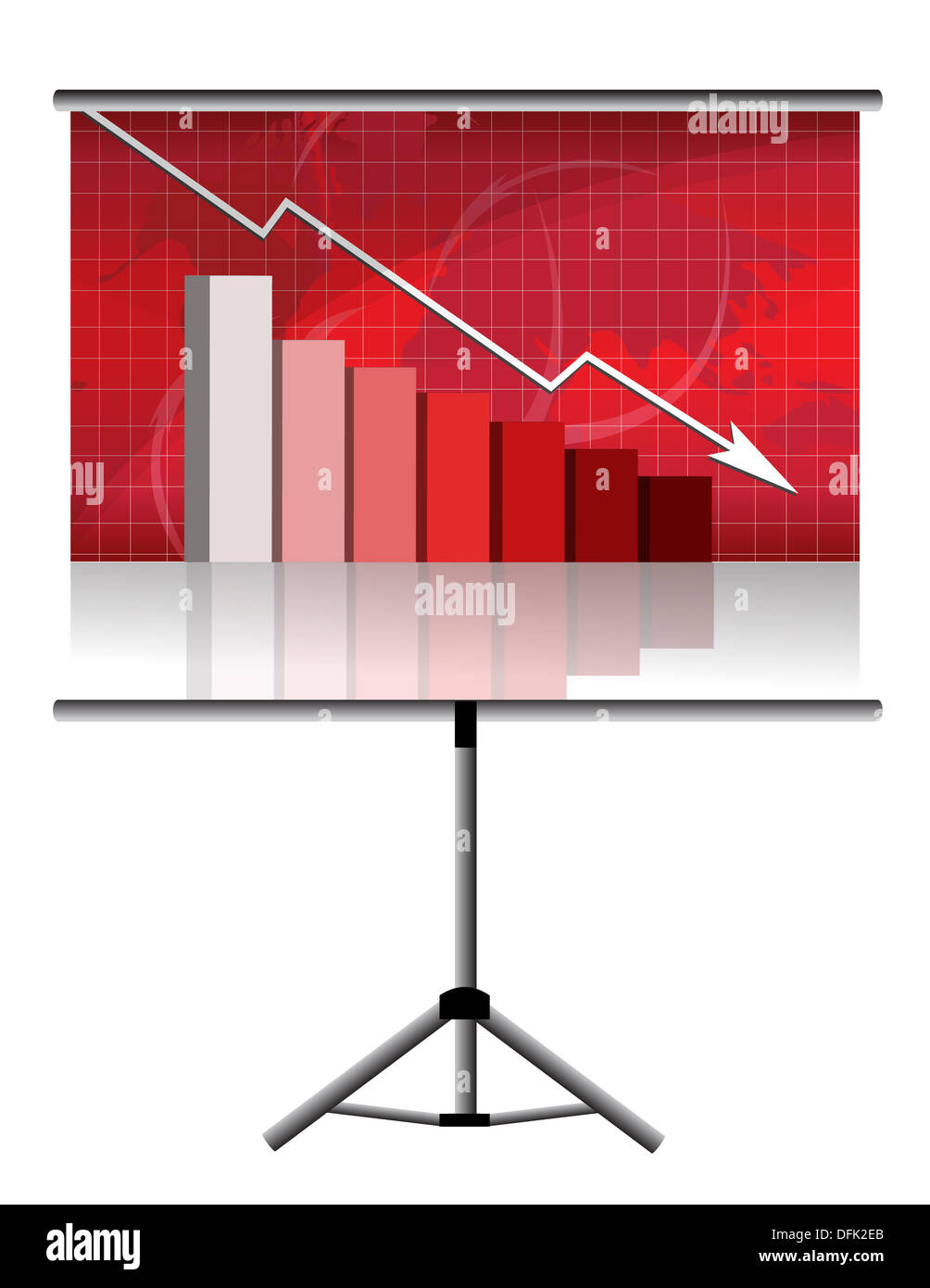 bad results in a screen presentation pole Stock Photo - Alamy