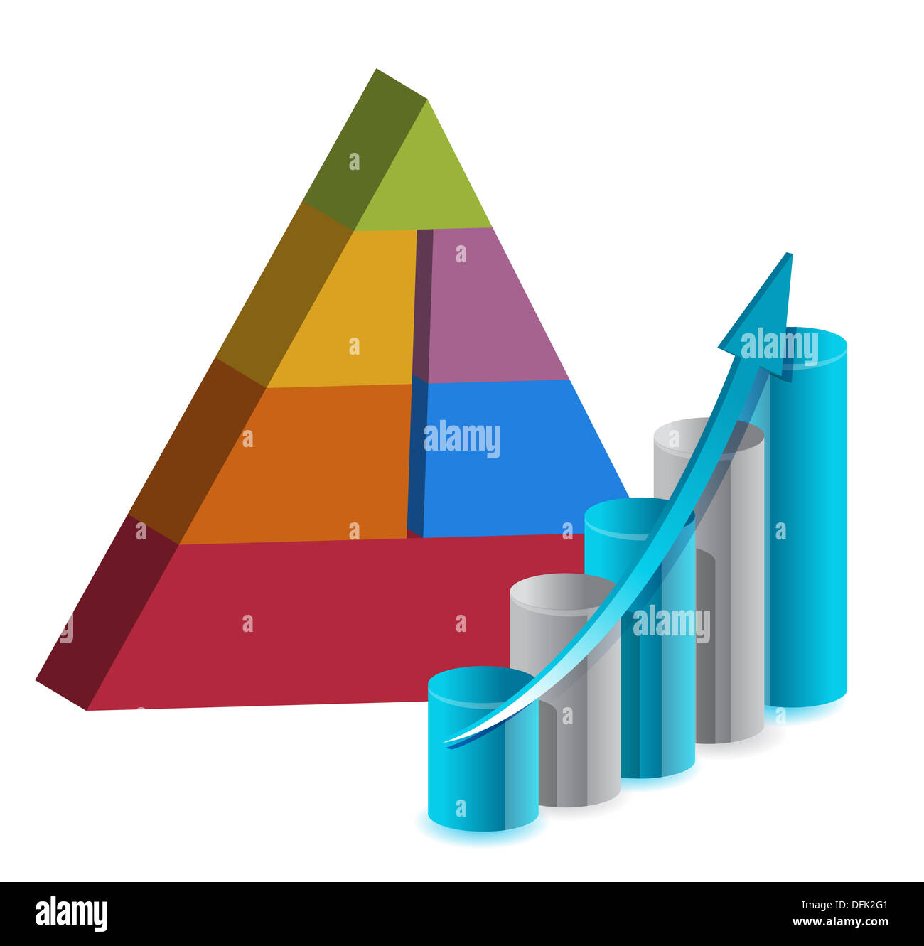 business pyramid chart illustration design Stock Photo - Alamy