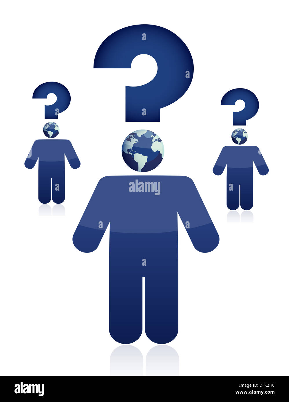 Question concept illustration design of a white background Stock Photo ...