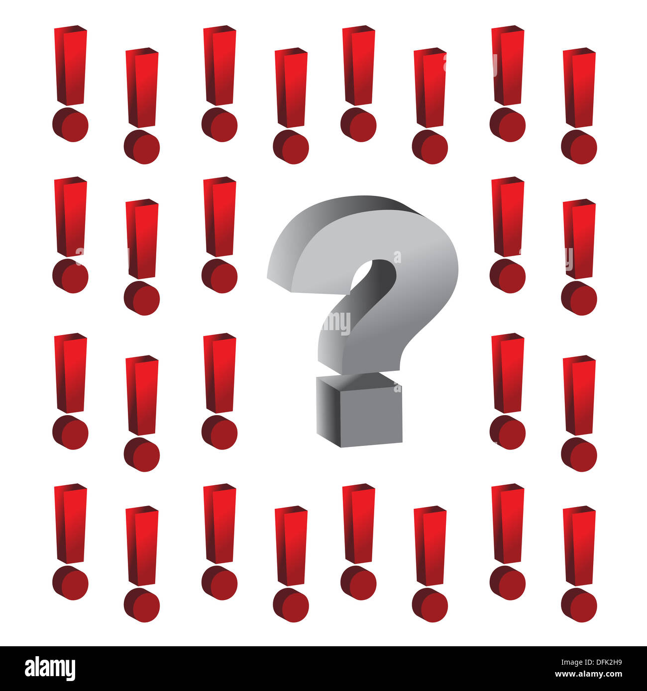 question mark around exclamation marks illustration design Stock Photo ...