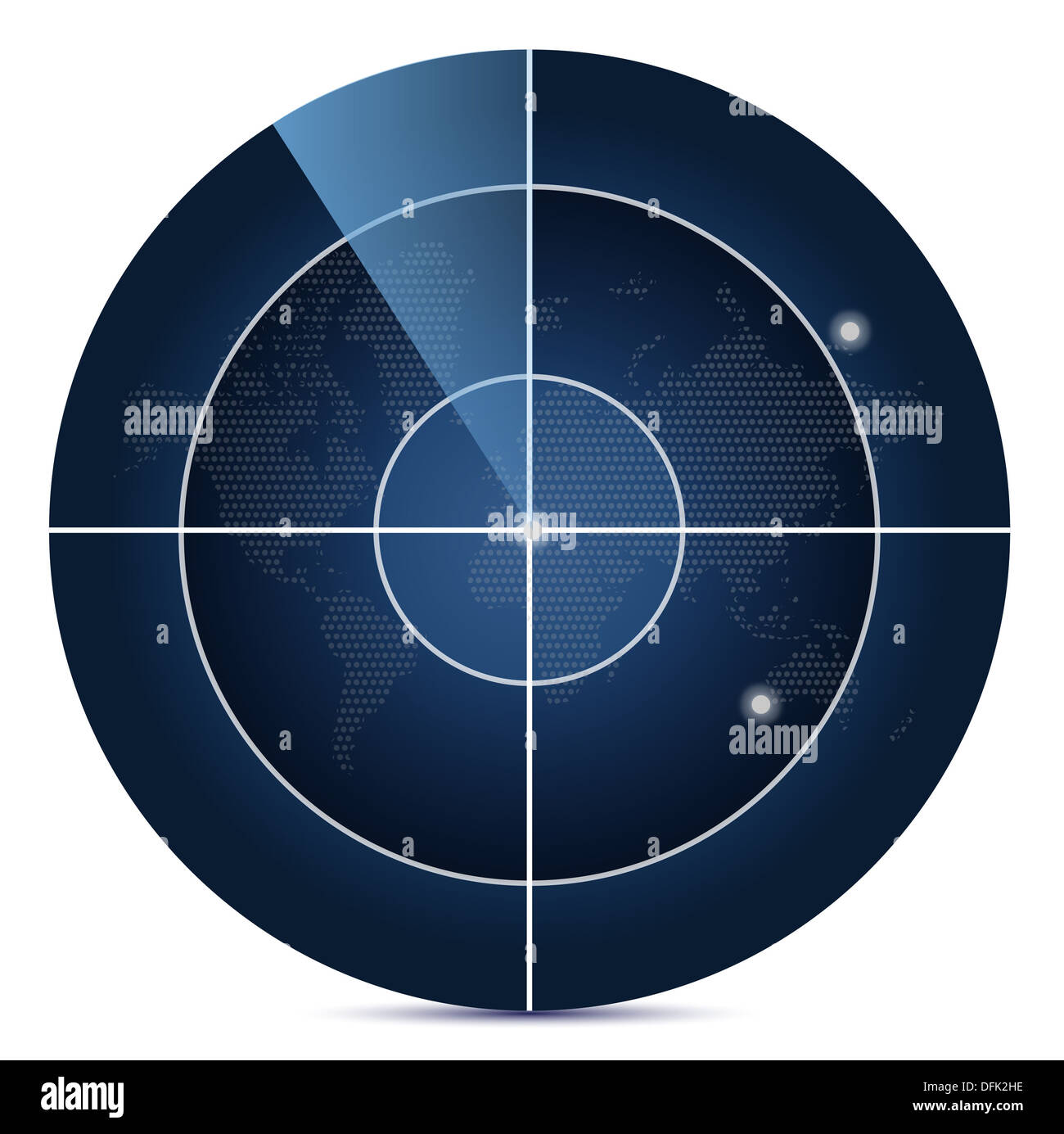 World map in a radar screen Stock Photo - Alamy