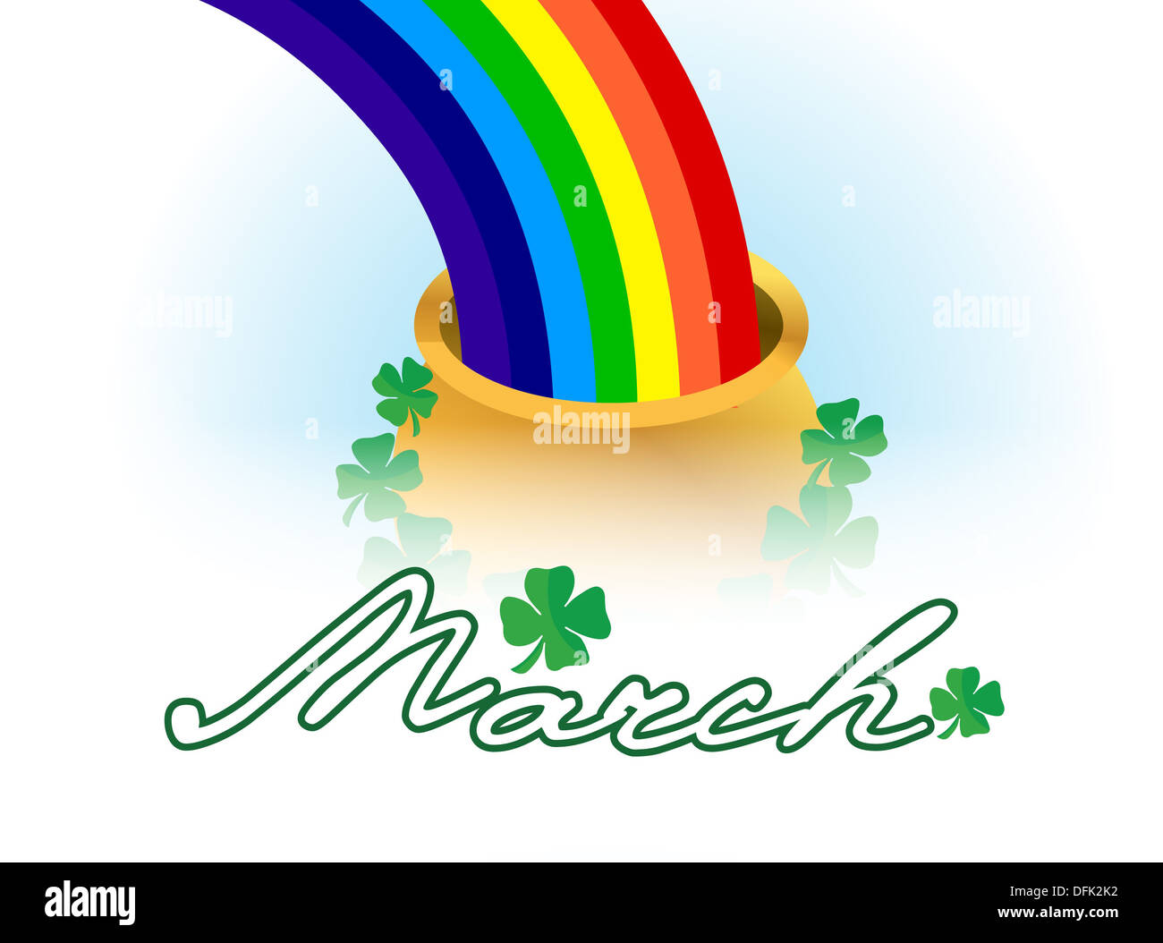 March rainbow golden pot Stock Photo - Alamy