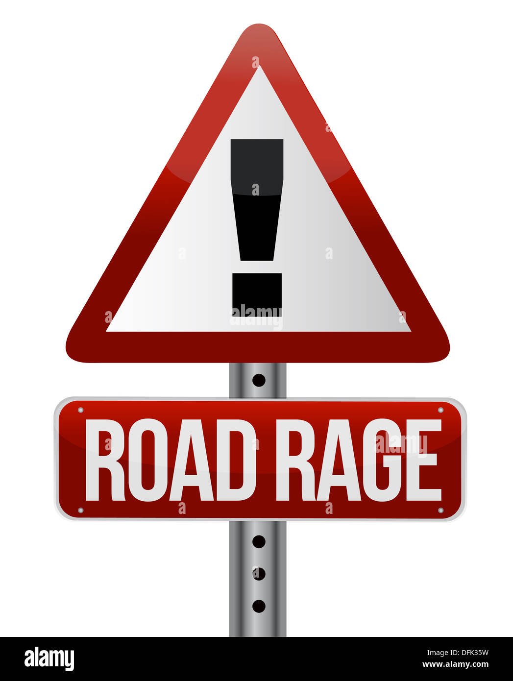 road traffic sign with a road rage concept Stock Photo - Alamy