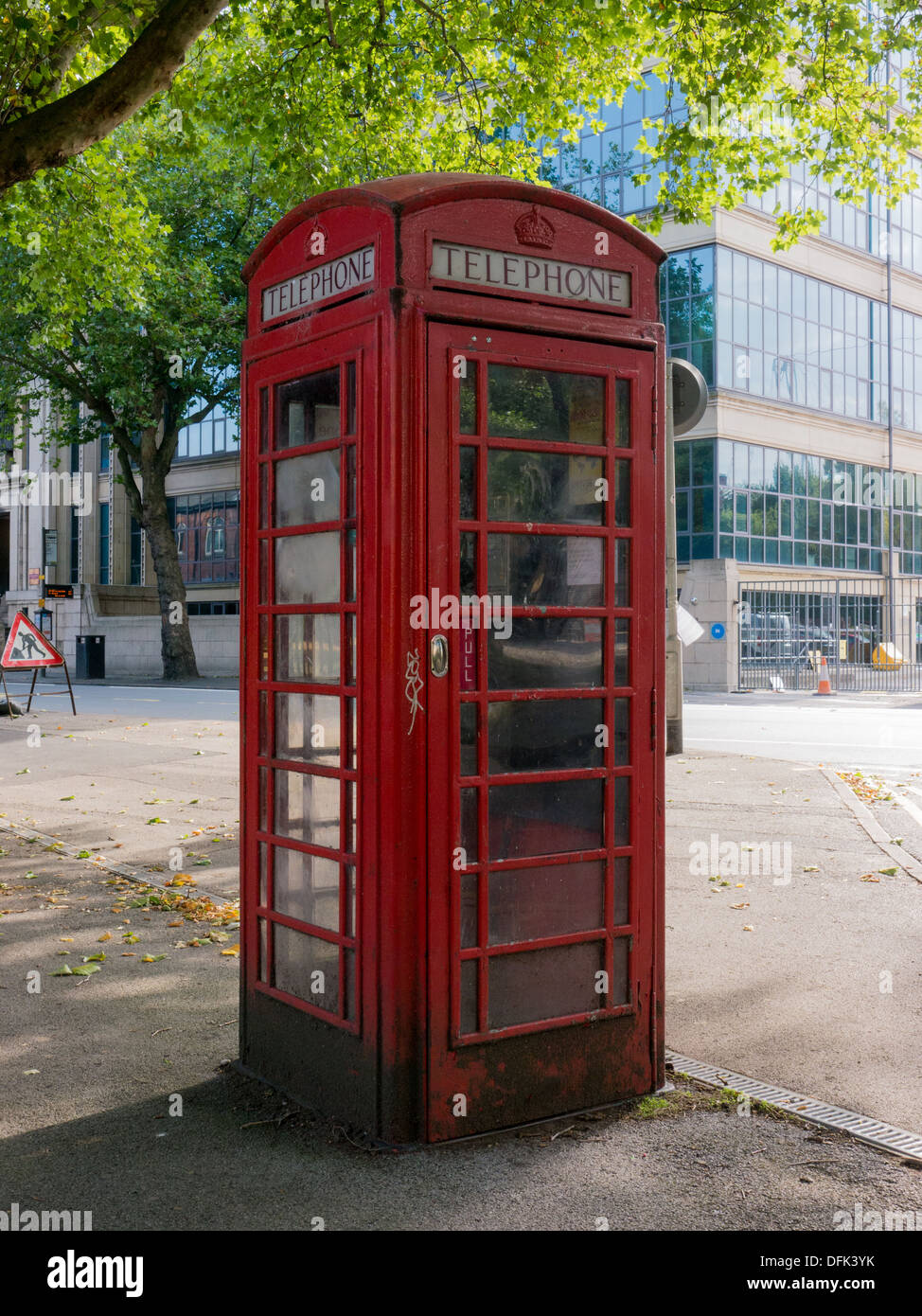 Traditional red telephone box in Nottingham, United Kingdom, UK Stock ...
