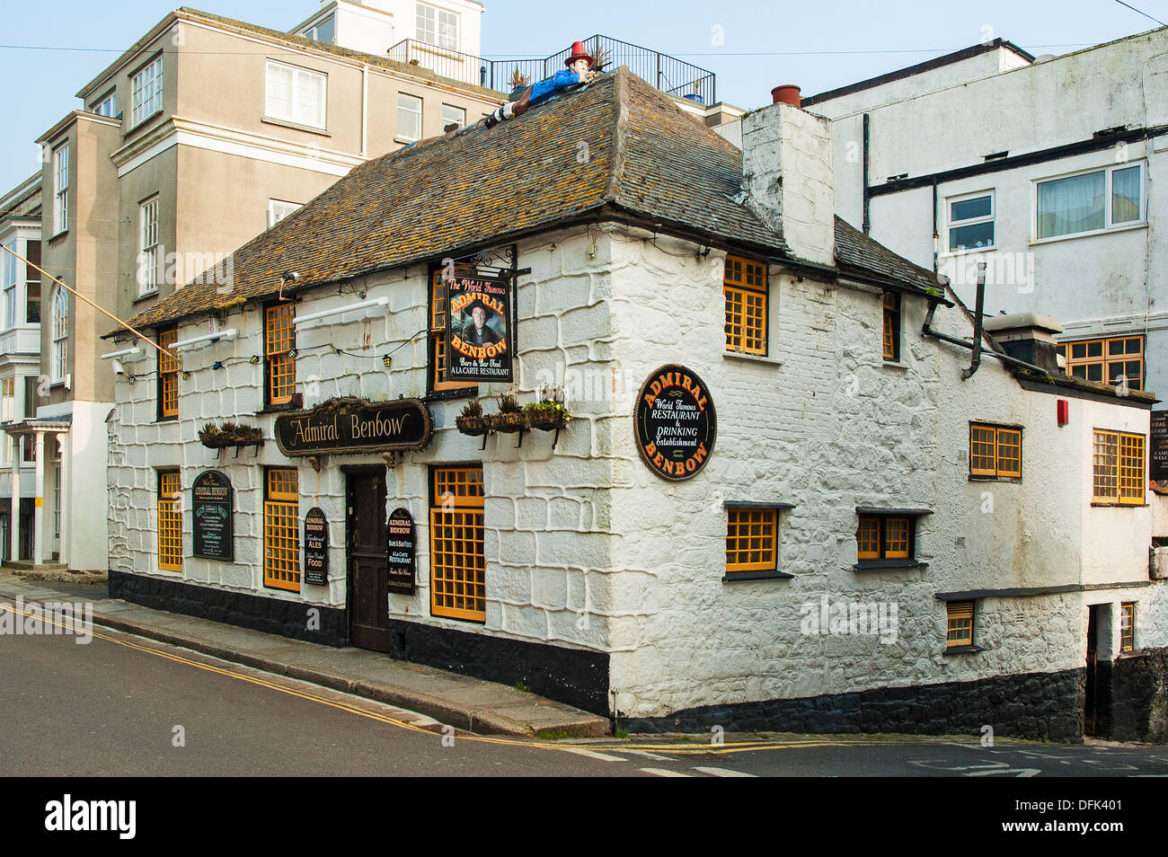 The Admiral Benbow pub at Penzance, Cornwall, UK Stock Photo - Alamy