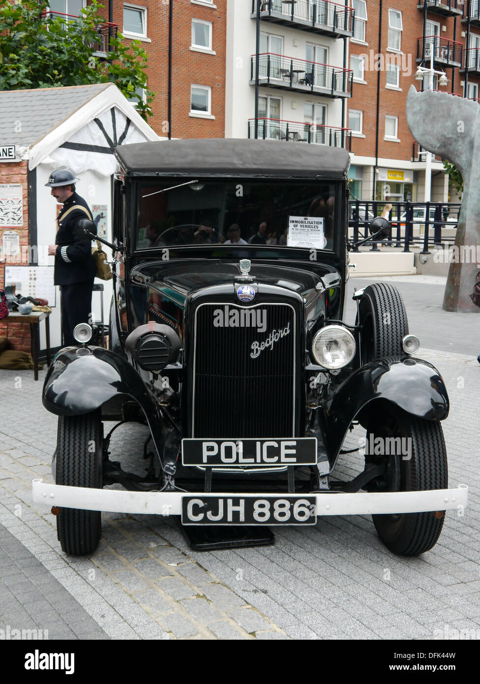 Bedford police van as used during the second world war Stock Photo - Alamy