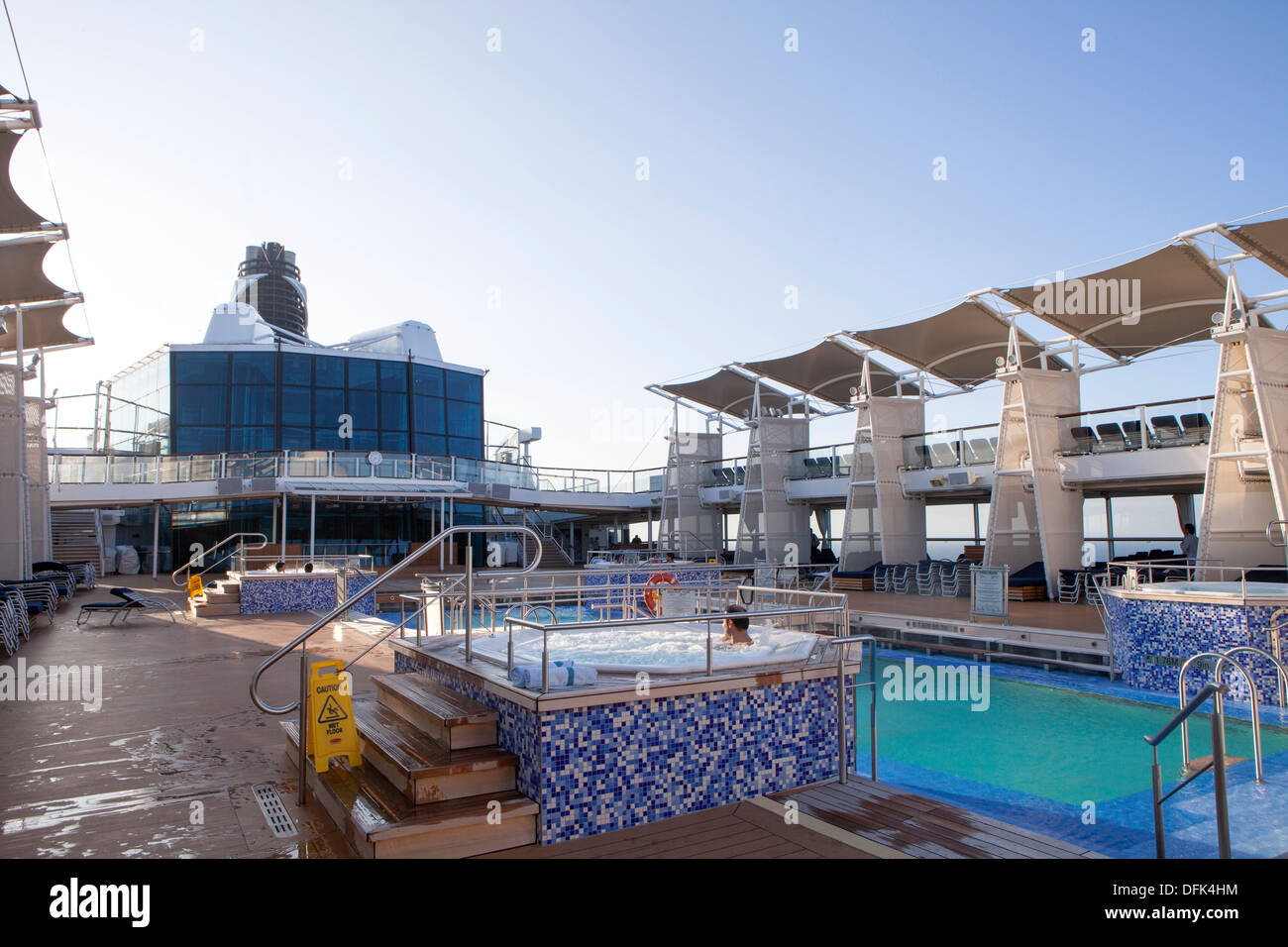 On board detail of the Celebrity Eclipse a Solstice class cruise ship ...