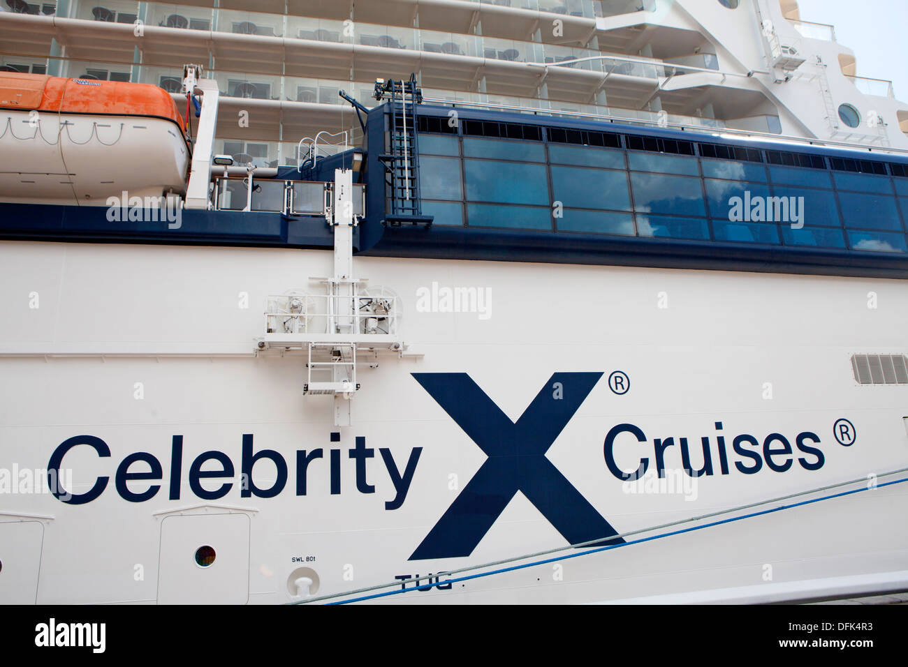 On board detail of the Celebrity Eclipse a Solstice class cruise ship ...