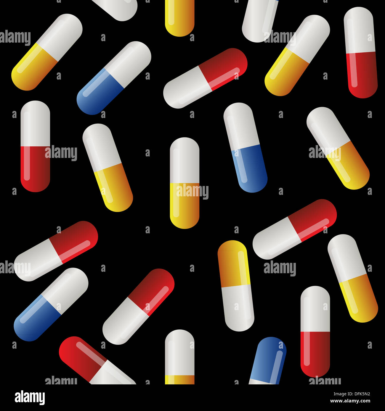 Medicine vector seamless pattern. Colorful tablets. Vector Illus Stock ...
