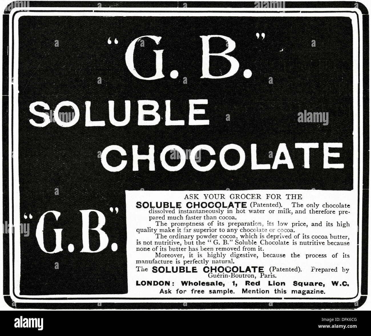 Magazine advert chocolate hi-res stock photography and images - Alamy