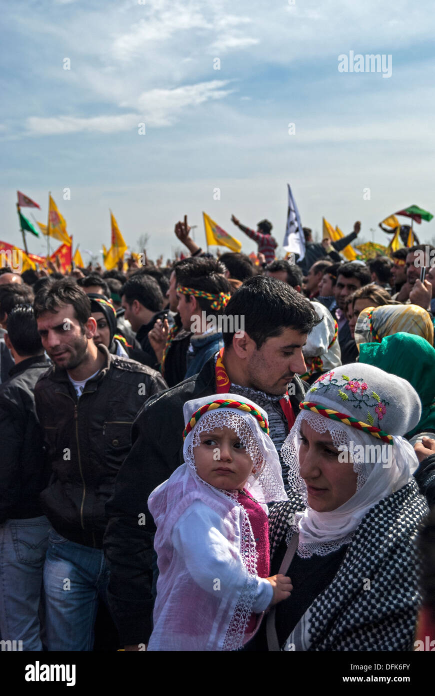 Kurdish people gathered to celebrate newroz in Istanbul, Turkey, 21 ...