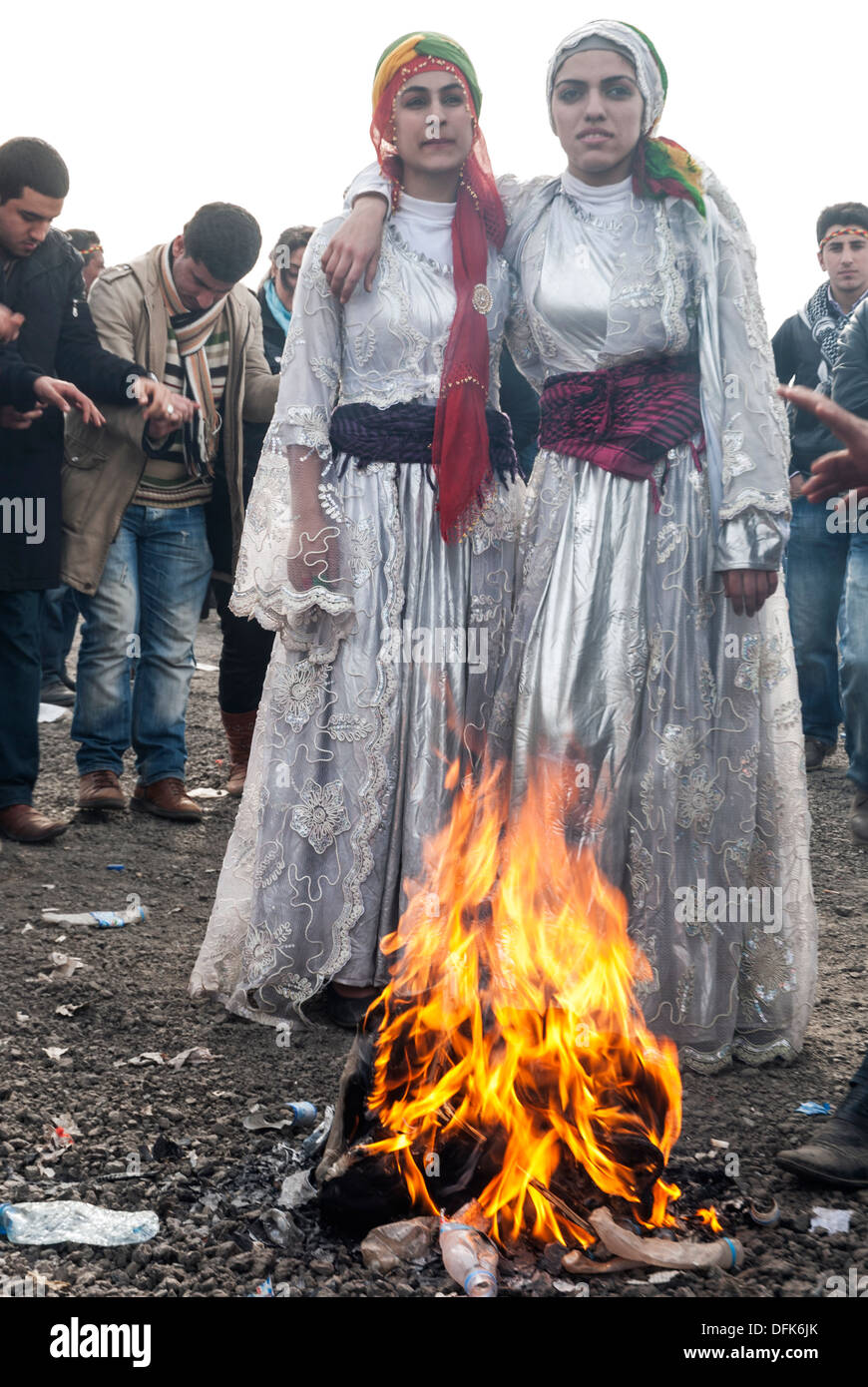 Kurdish people gathered to celebrate newroz in Istanbul, Turkey, 21 ...