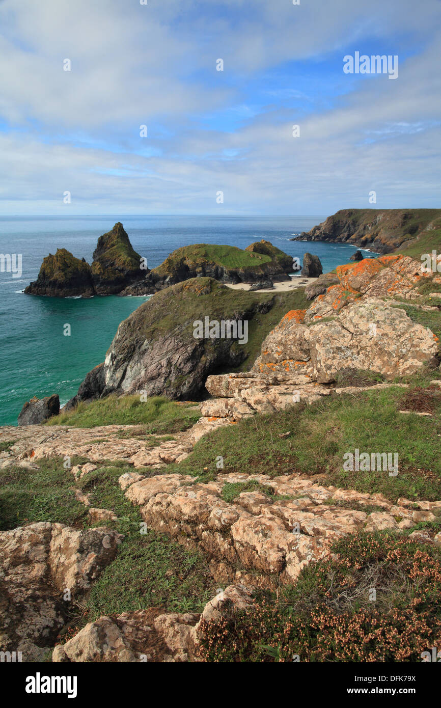 Kynance Cove, The Lizard peninsula, Cornwall, England, UK Stock Photo ...