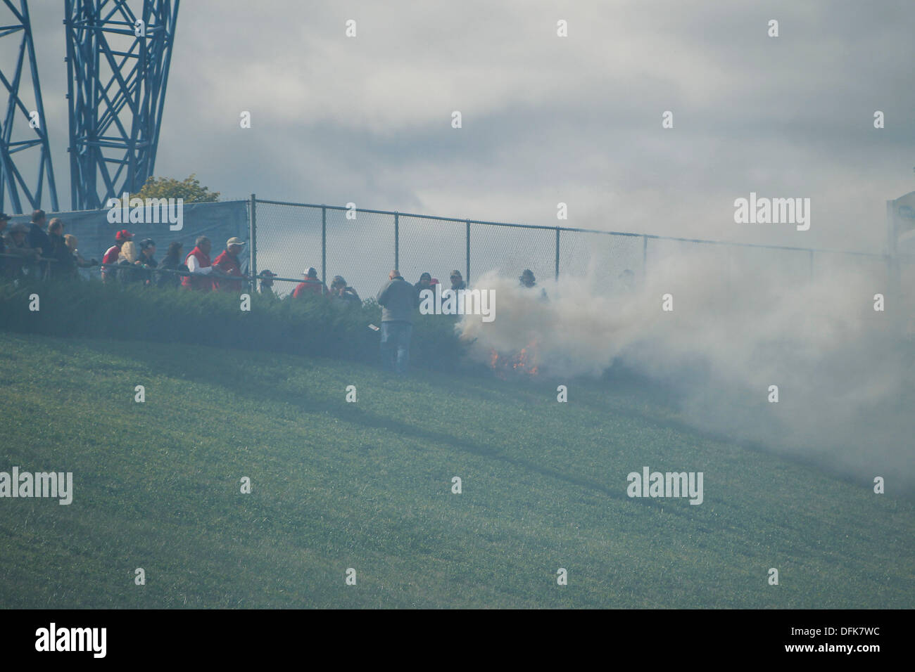 Sprint car race fire hi-res stock photography and images - Alamy