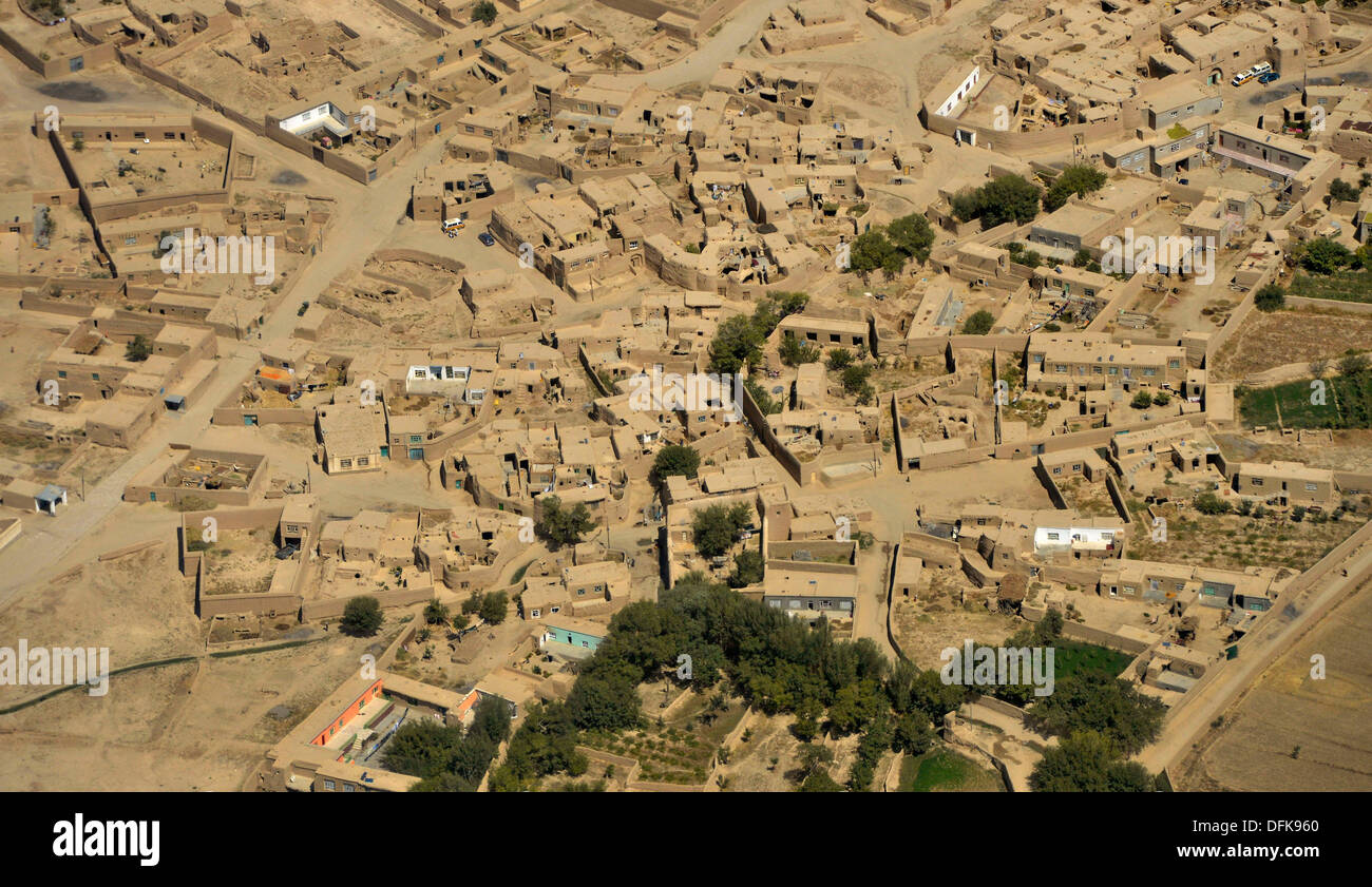 Aerial view of an Afghan village in the western September 15, 2013 ...