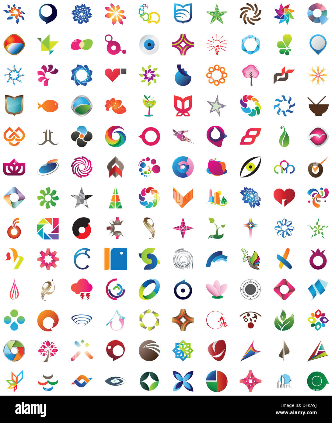 One hundred thirty pieces of trendy, colorful and unique design ...