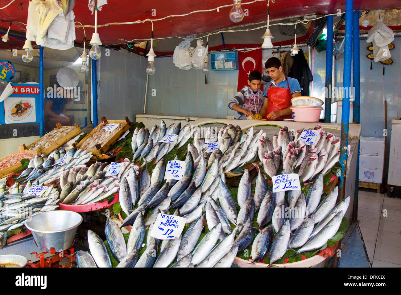 Turkey, Istanbul, Fish market Stock Photo - Alamy
