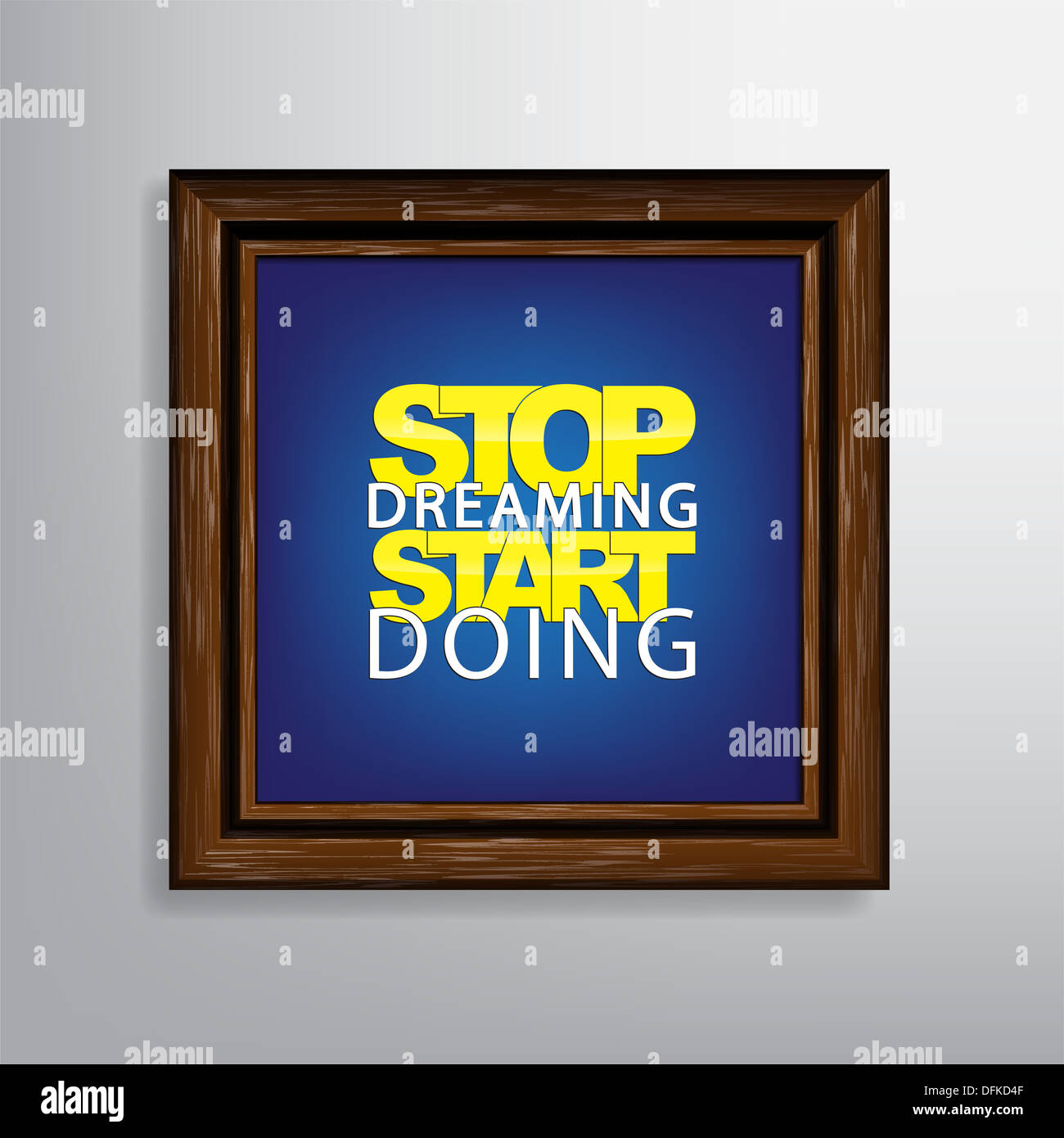 Stop dreaming start doing motivational hi-res stock photography and ...