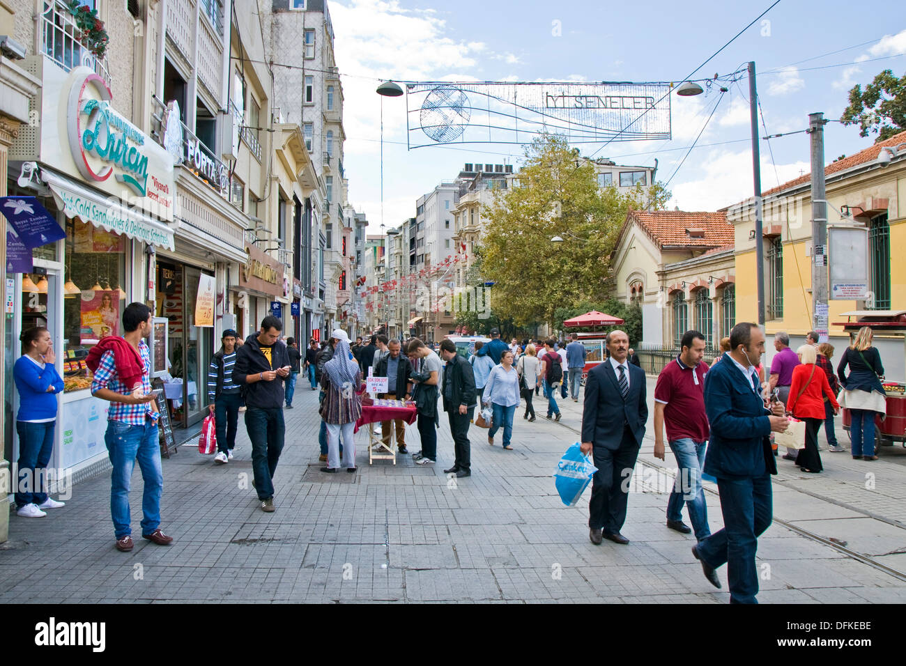 Istiklal caddesi galata tower istanbul hi-res stock photography and ...