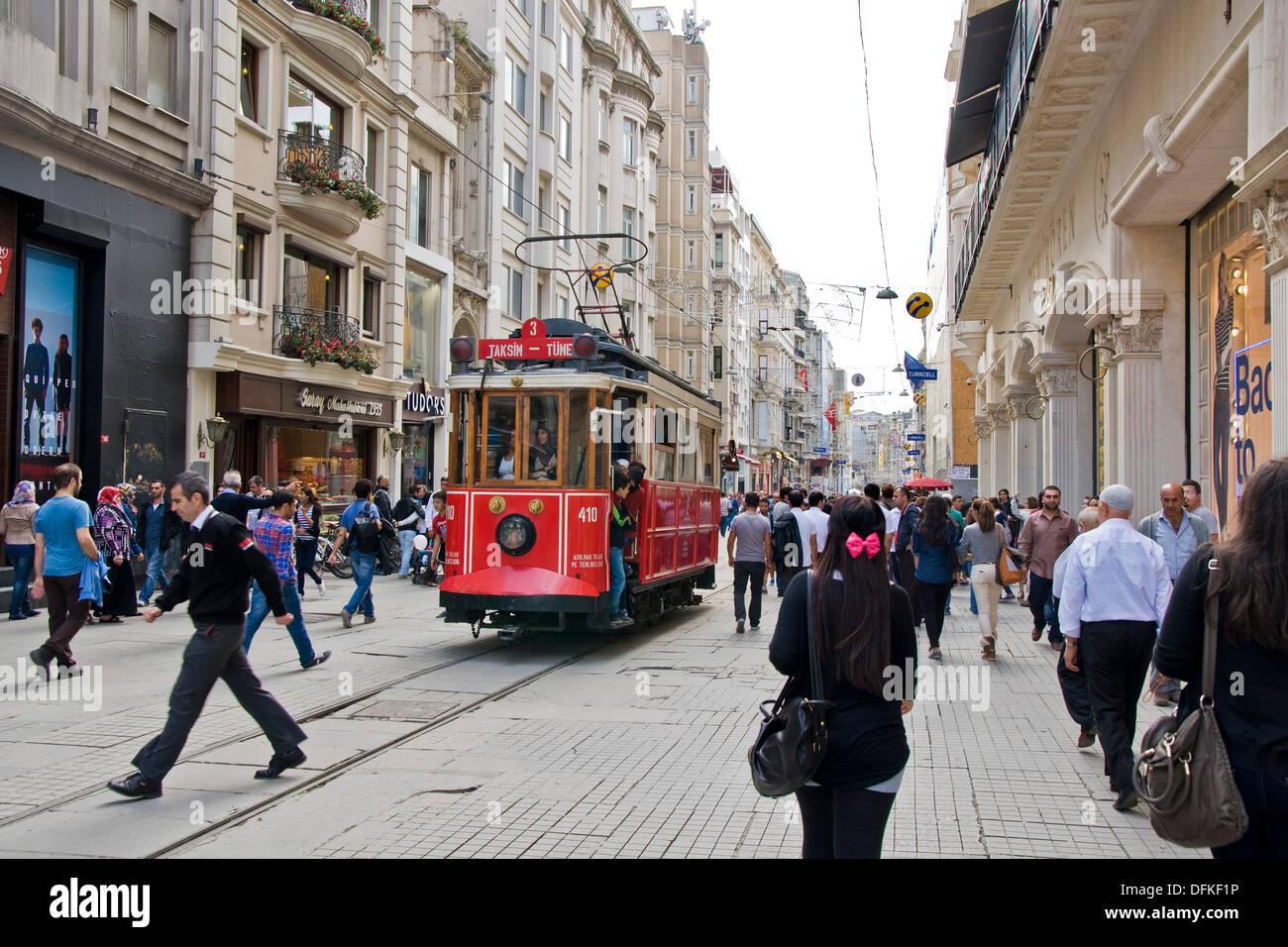 Istiklal caddesi galata tower istanbul hi-res stock photography and ...