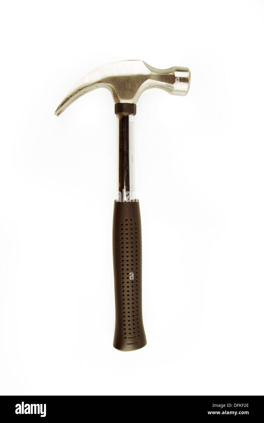 Hammer isolated on plain white background Stock Photo - Alamy