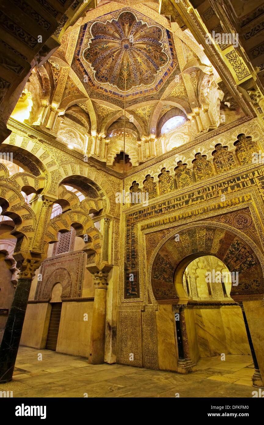 Dome of the ´mihrab´ of Great Mosque, Córdoba Andalusia, Spain Stock ...