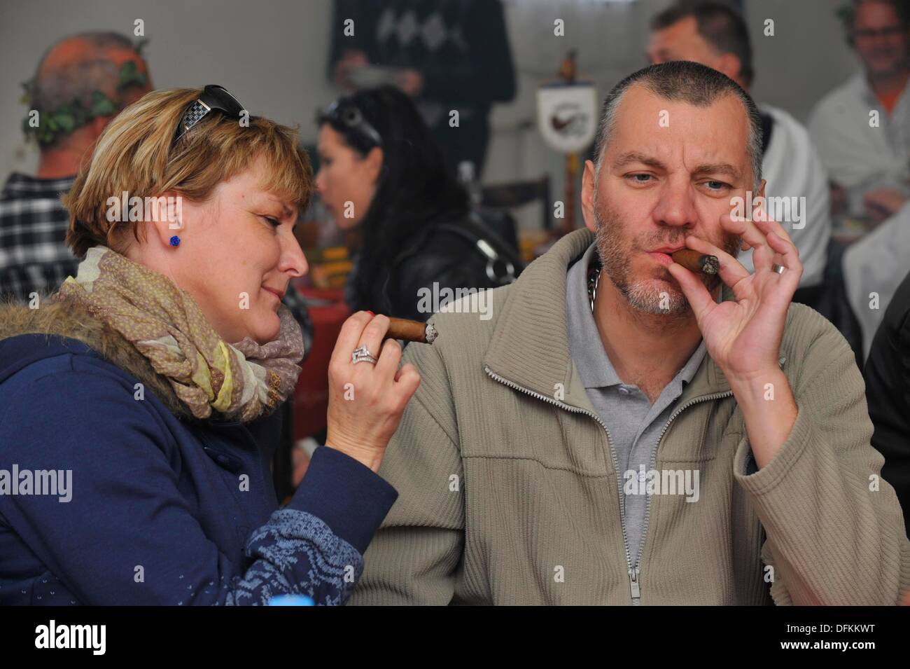 Cigar slow smoking event took place in Olomouc, Czech Republic on ...