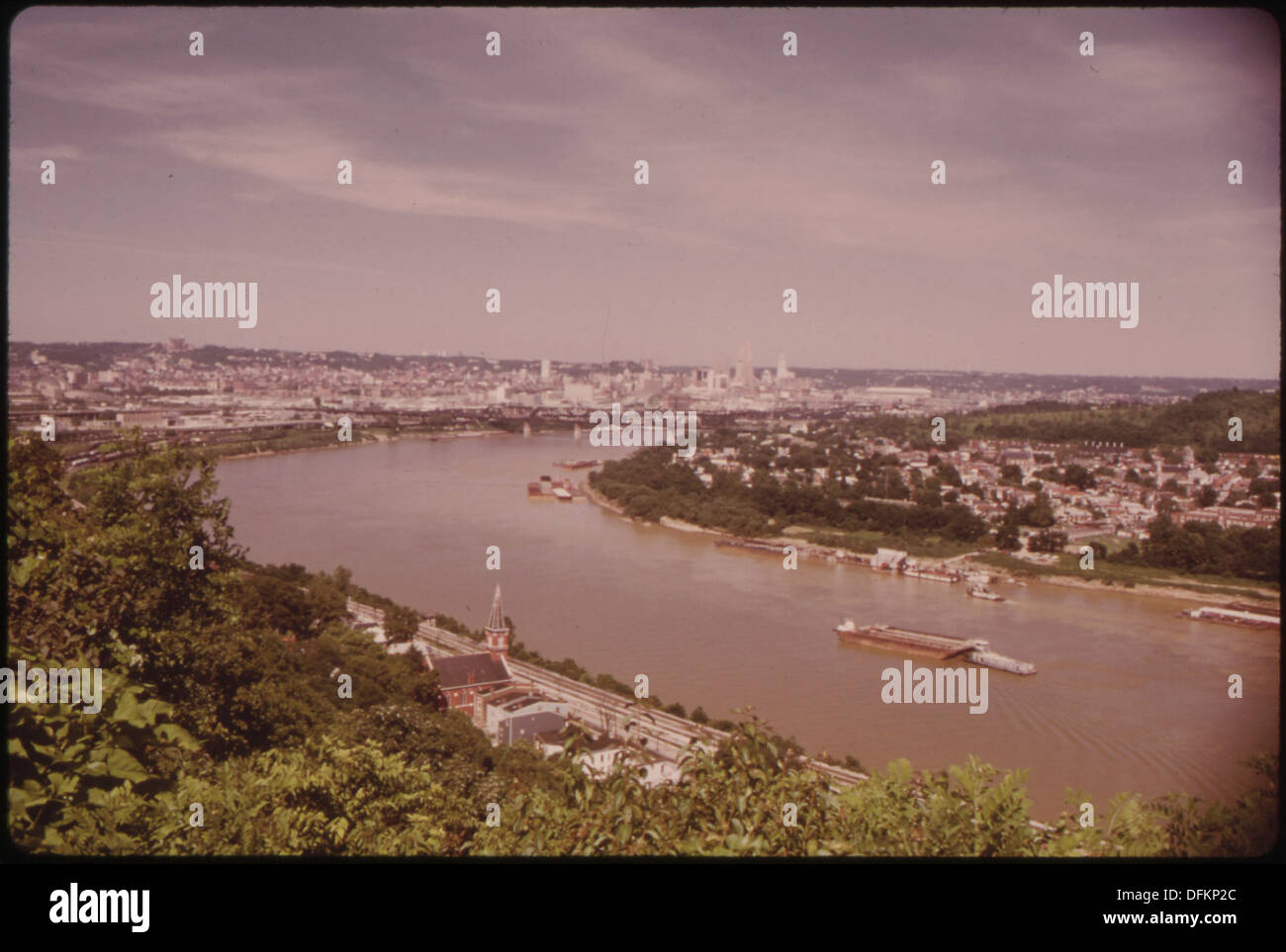 The image showcases the Ohio River with downtown Cincinnati in the ...