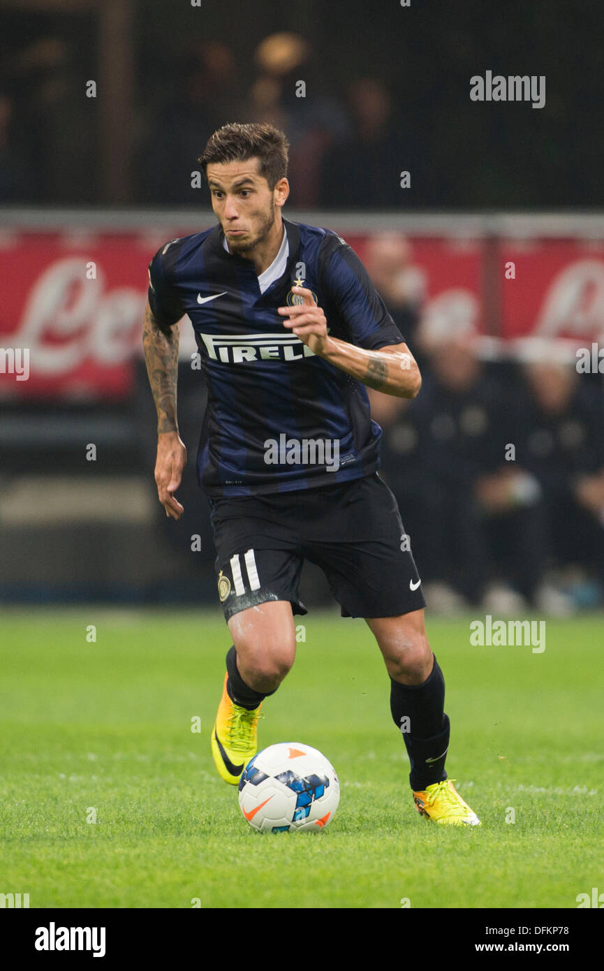 Milan, Italy. 5th Oct, 2013. Ricardo Alvarez (Inter) Football / Soccer ...