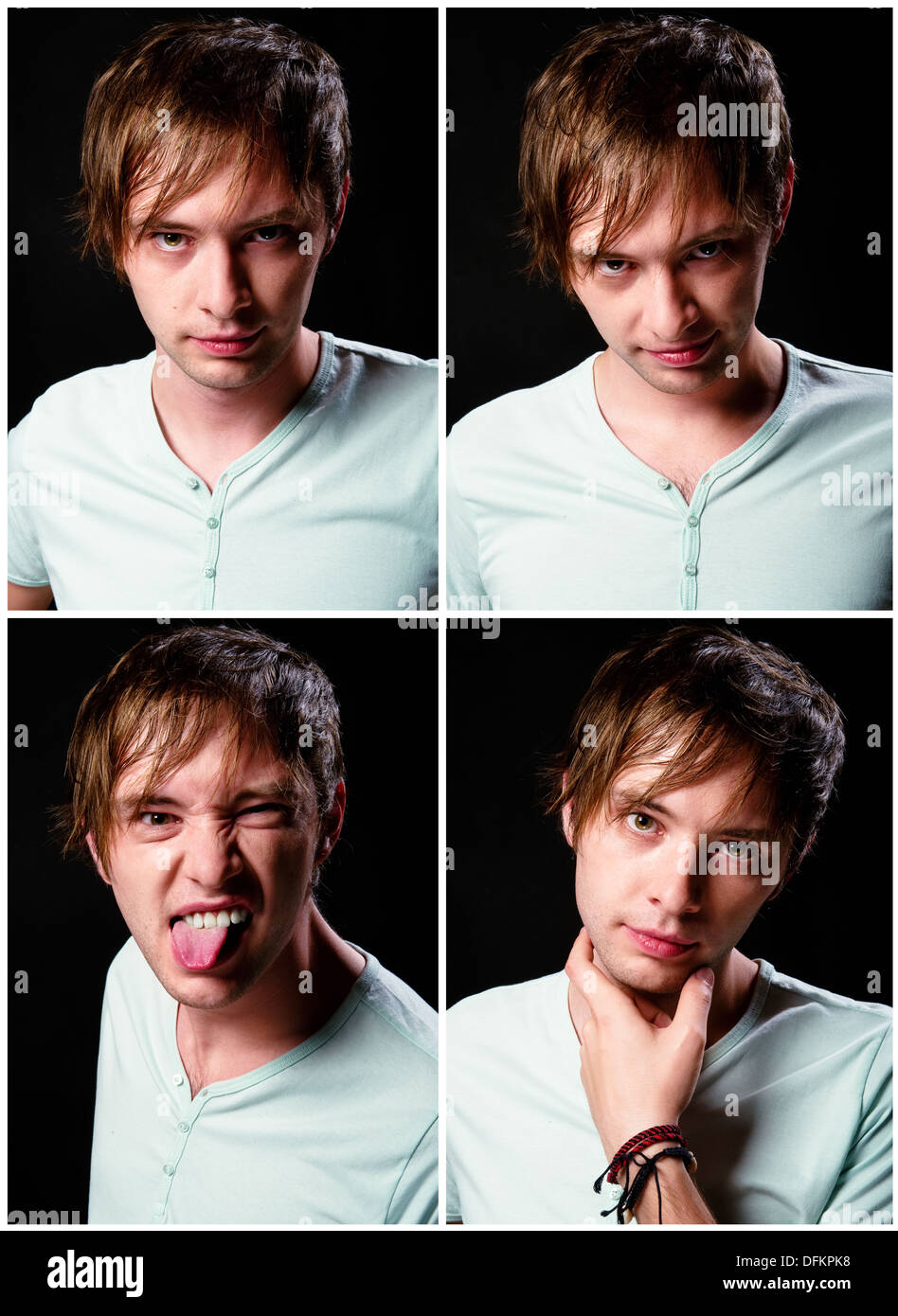 Different facial expressions of person hi-res stock photography and ...