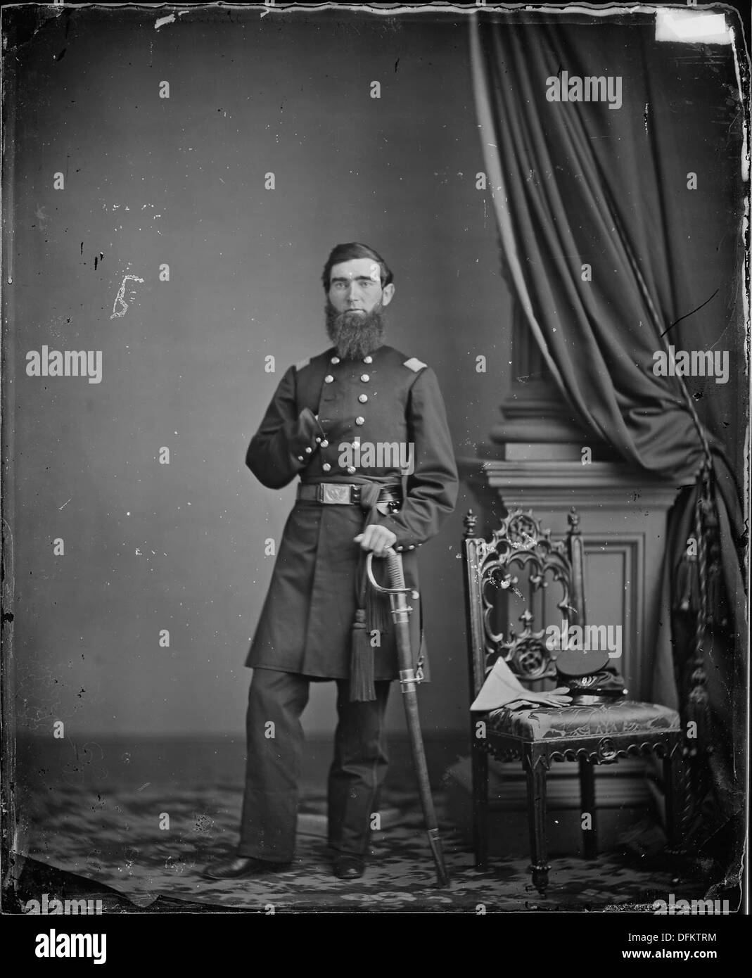 A portrait of Major Winslow, a military officer. The image captures the ...